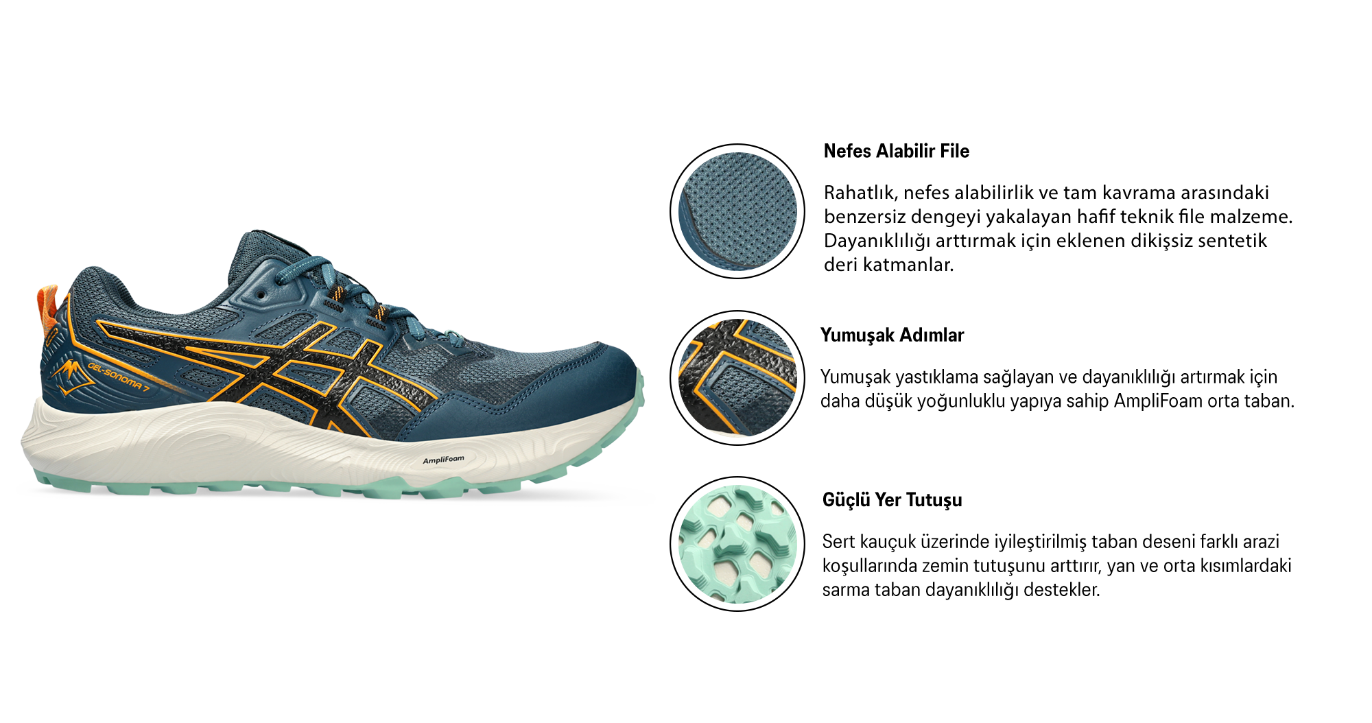 Asics Gel-sonoma 7 Kadın Siyah Outdoor Koşu Ayakkabısı 1012B413-003